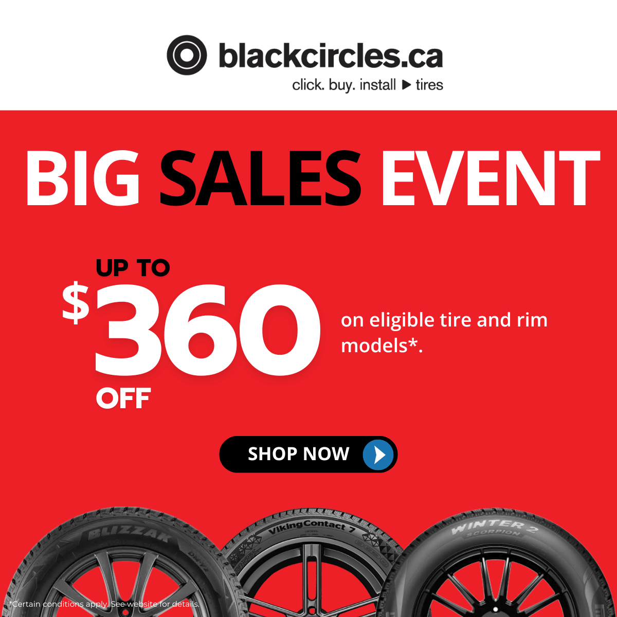 Promotions and discounts on tires | blackcircles.ca