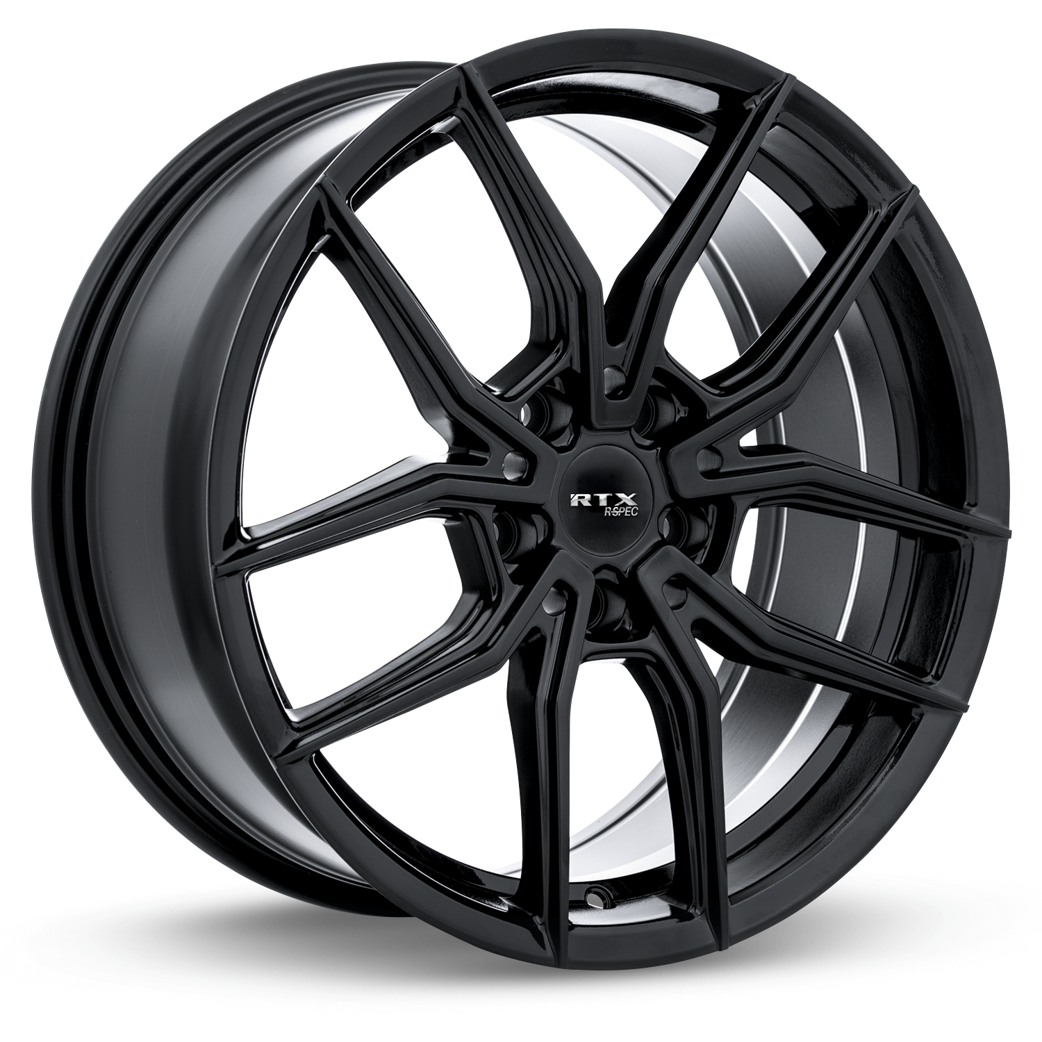 RTX SW05 Gloss Black Wheels | Blackcircles.ca