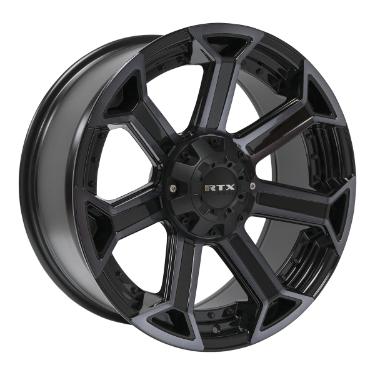 RTX Peak Black Machined Grey Wheels | Blackcircles.ca