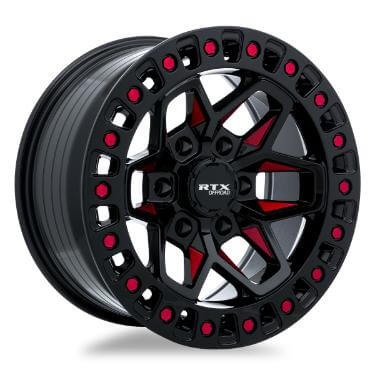 RTX Zion Black Milled Red Wheels | Blackcircles.ca