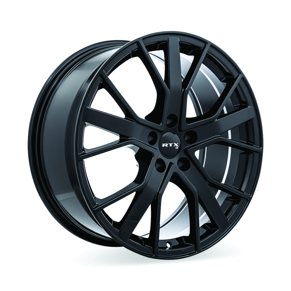 RTX Brumen Gloss Black Wheels | Blackcircles.ca