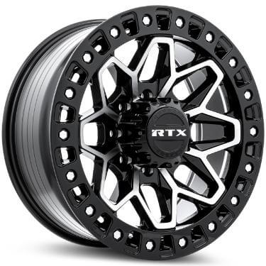 RTX Zion Gloss Black Machined Wheels | Blackcircles.ca