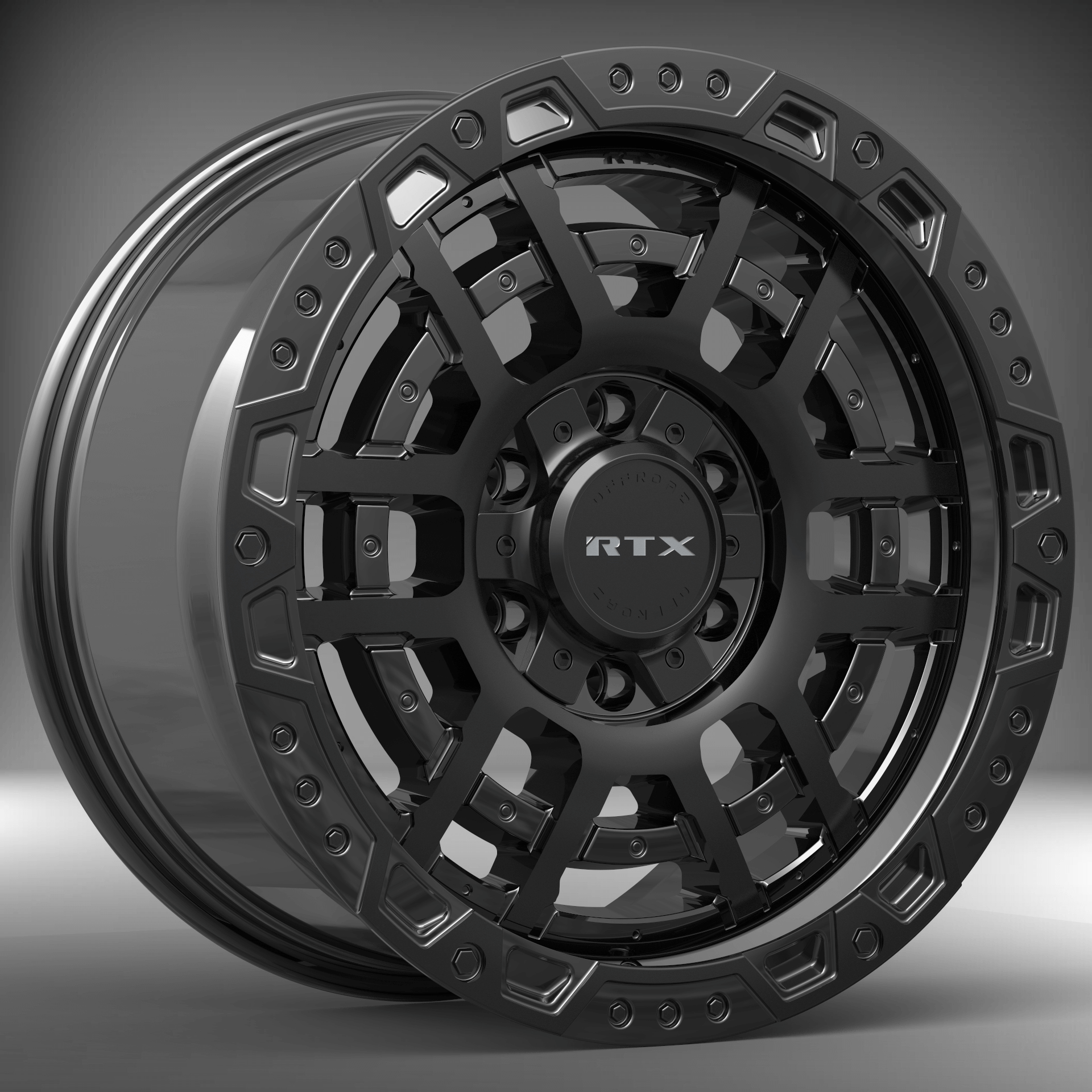 RTX Valhalla Gloss Black Wheels | Blackcircles.ca